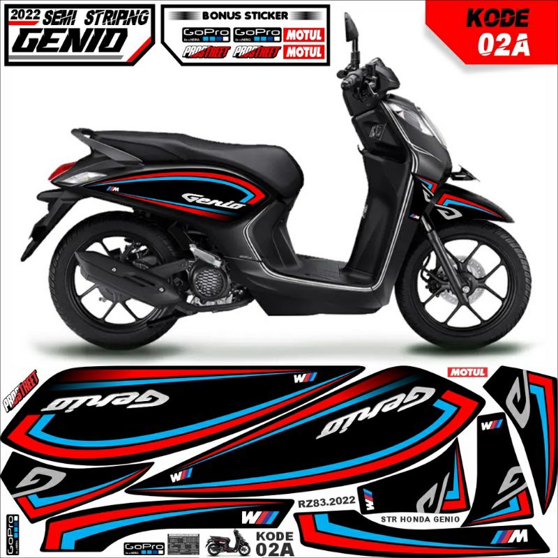 Striping sticker genio 125 simple Graphic sticker honda genio | Shopee ...