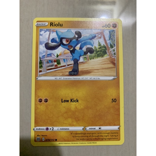 pokemon card game riolu common Basic 078/172 from Brilliant Stars | Shopee Malaysia