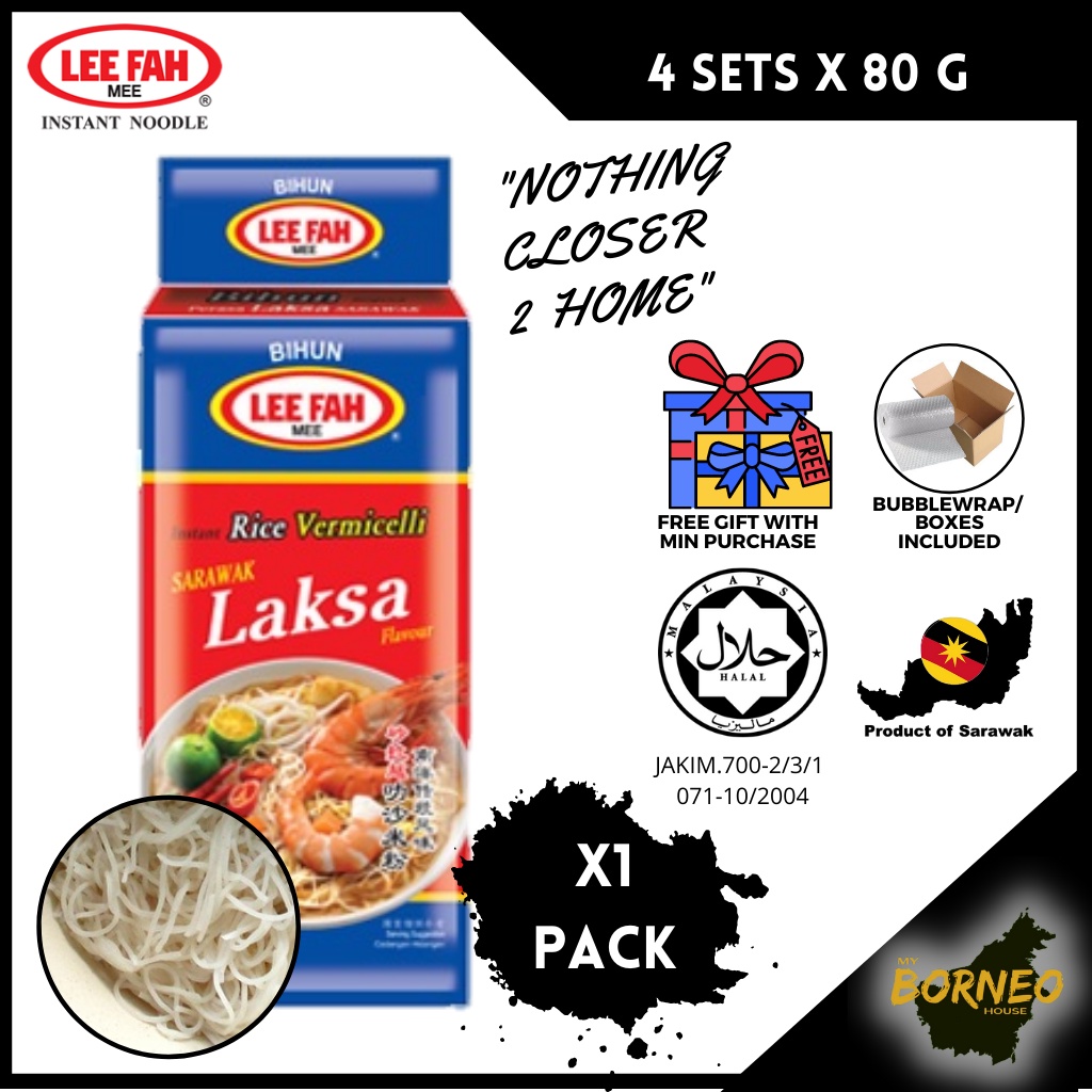[READY STOCK] 4 sets x 80g Sarawak Laksa Bihun Vermicelli / Laksa ...