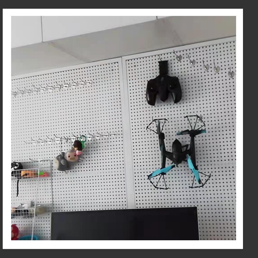 Wire-Wrap Board Shelf Wall Display Rack with Frame Perforated Plate ...