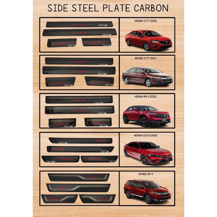 Door Side Sill Step Plate Stainless Steel (CARBON) | Shopee Malaysia