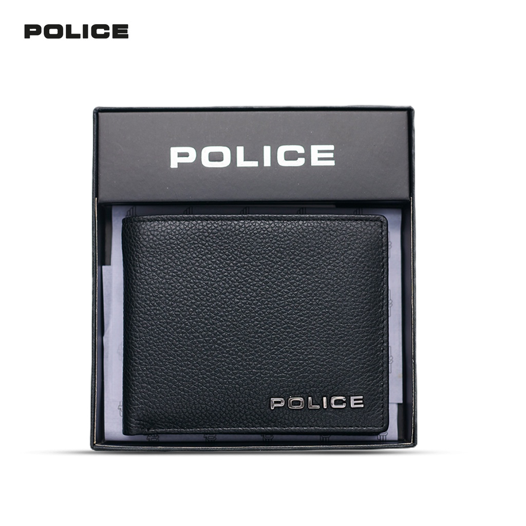 POLICE Daisy RFID Bifold Credit Card Leather Slim Wallet - Black ...