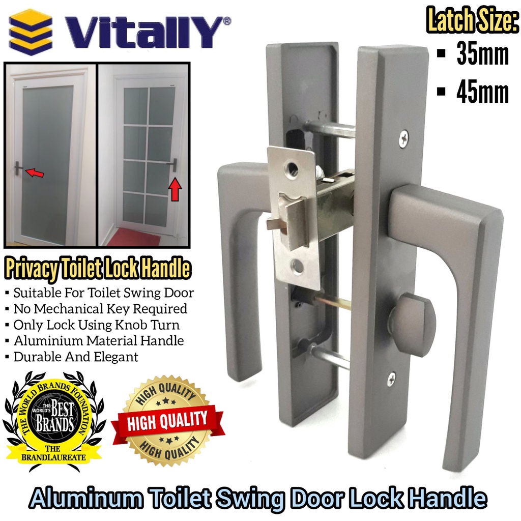 Vitally Privacy Aluminium Toilet Swing Door Lock Handle For Toilet ...