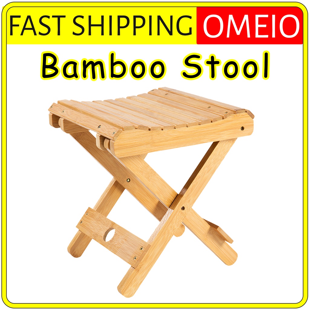 Portable Bamboo Wooden Stool Camping Glamping Chair Adult Child ...