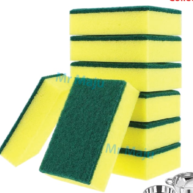 🌟READY STOCK🌟Scouring Sponge Pad Scrub Dish Wash Washing Cleaning Cloth ...