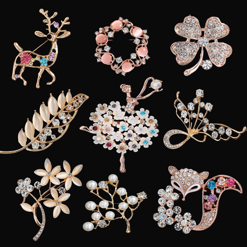 Retro Coat Pin Button Brooch High-end Women Luxury Suit Temperament Pin ...