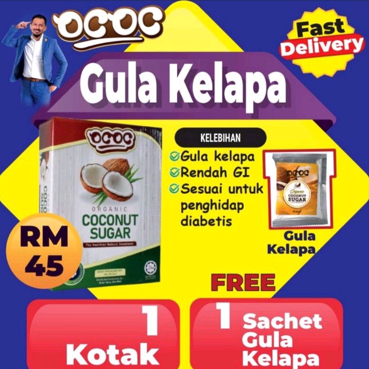 Gula kelapa organik OCOC 1kg💥1 sachet💥Berkualiti Tinggi 100% Organik. | Shopee Malaysia