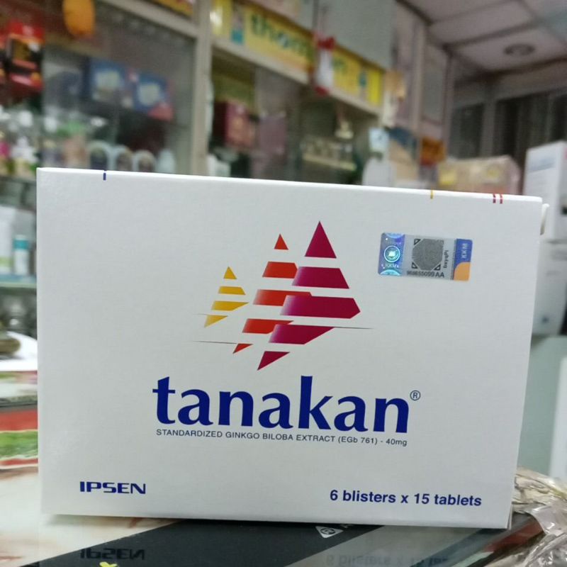 TANAKAN STANDARDIZED GINKGO BILOBA EXTRACT 40MG 6 BLISTERS X 15 TABLETS (EXP: 24/01/2024 ...