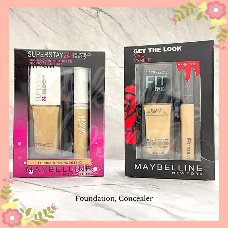 Maybelline Fit me set 2in1 (Foundation + Concelar) | Shopee Malaysia