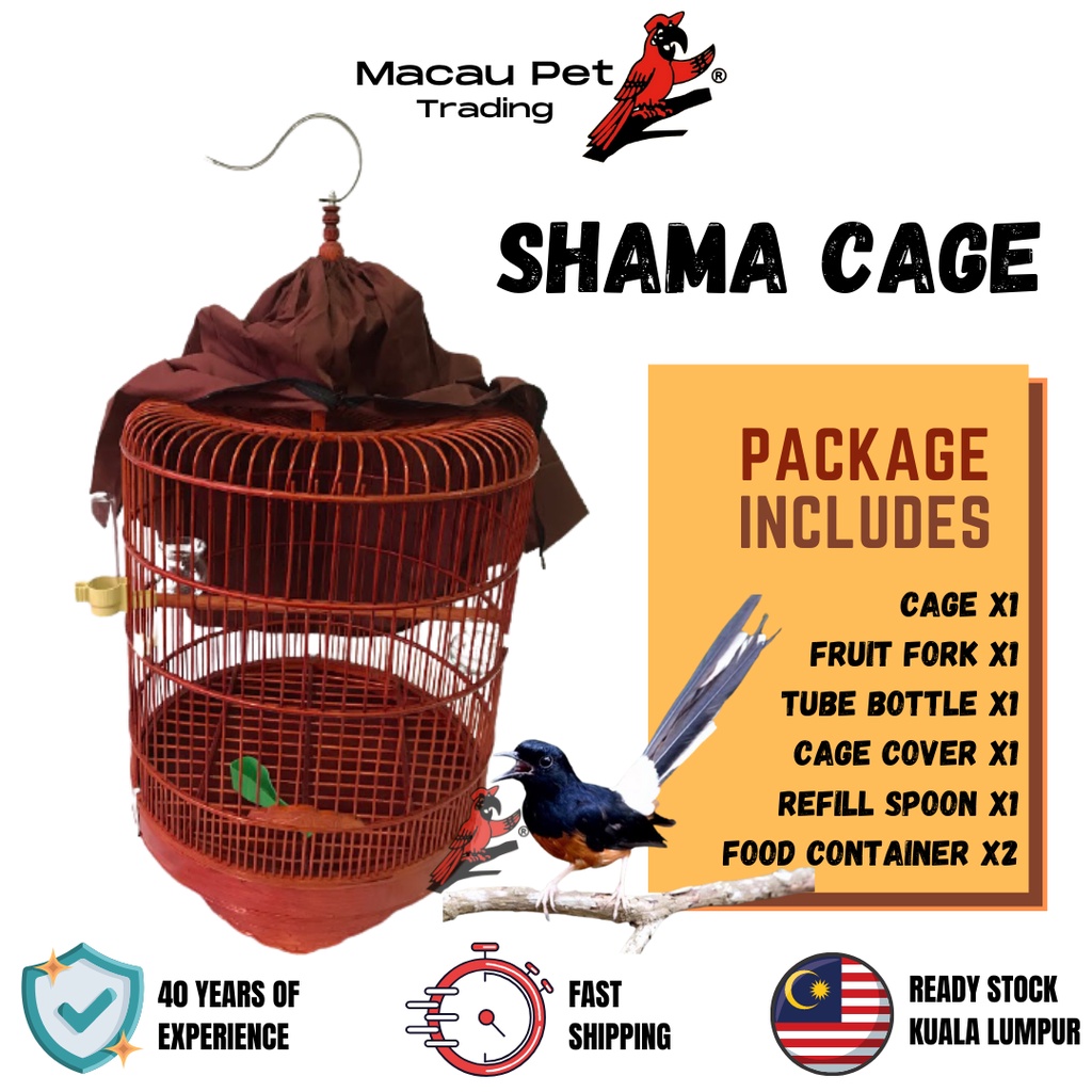 MPT China Bamboo Cage Shama Cage Magpie Cage Sangkar Burung Murai Batu ...