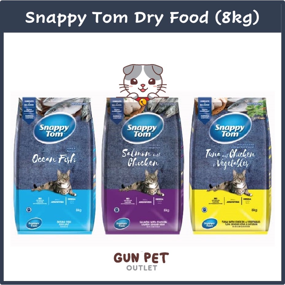 Snappy Tom Cat Dry Food Makanan Kucing Kibbles Kibble Cat Treat Protein ...