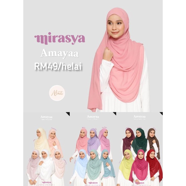 [SIMPLY ALNA] AMAYAA SHAWL MIRASYA 🌼 SHAWL LABUH 🌼 SHAWL PLAIN 2.2M 🌼 ...
