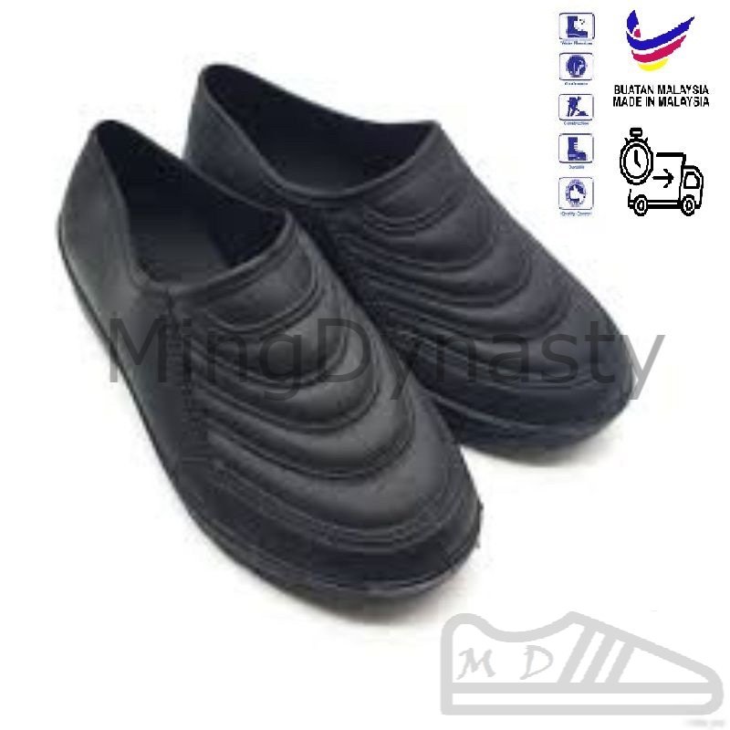 Black Rubber Shoe Rubber Boot For Hiking, Working, Trekking/ Kasut ...