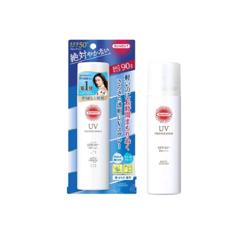 Kose Cosmeport Suncut UV Protect Spray Spf50 PA++++ 90g | Shopee Malaysia