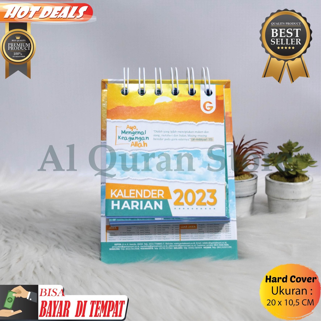 Islamic Daily Calendar 2023 Sitting Calendar Daily Desk Calendar Office ...