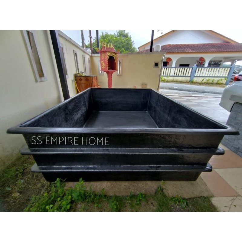 NEX 7 x5x2 Black Fiberglass Fish Tank Water Pond Aquarium Heavy Duty ...