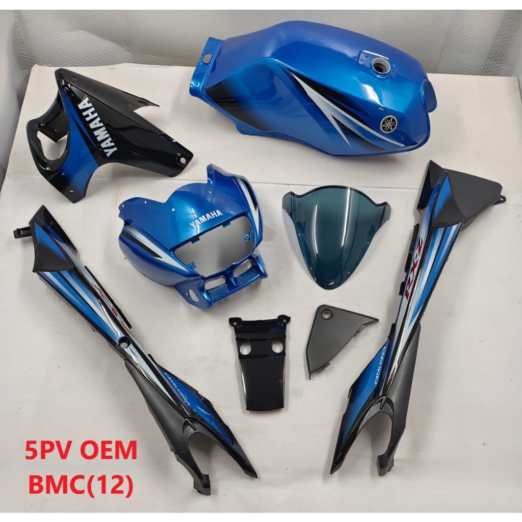 YAMAHA RXZ CATALYZER HITAM BIRU MERAH MAROON SKALA COVERSET BODYSET ...