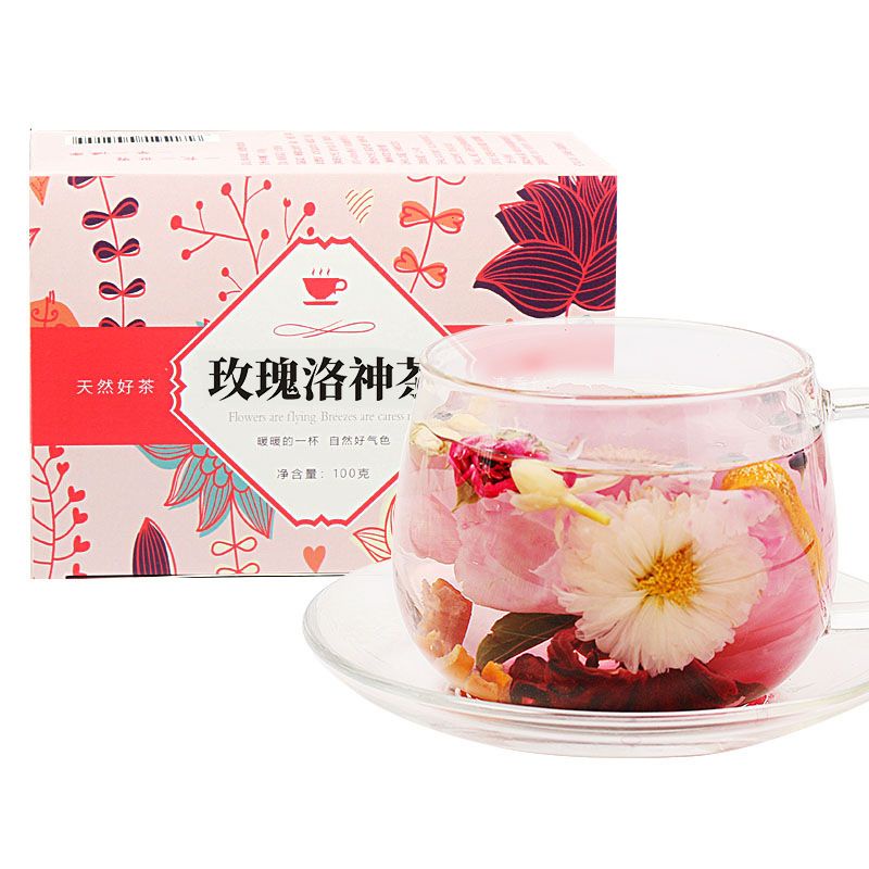 [100g/10packs} 玫瑰洛神花茶 Rose&Rosella tea Healthy Flowers tea bag Teh ...