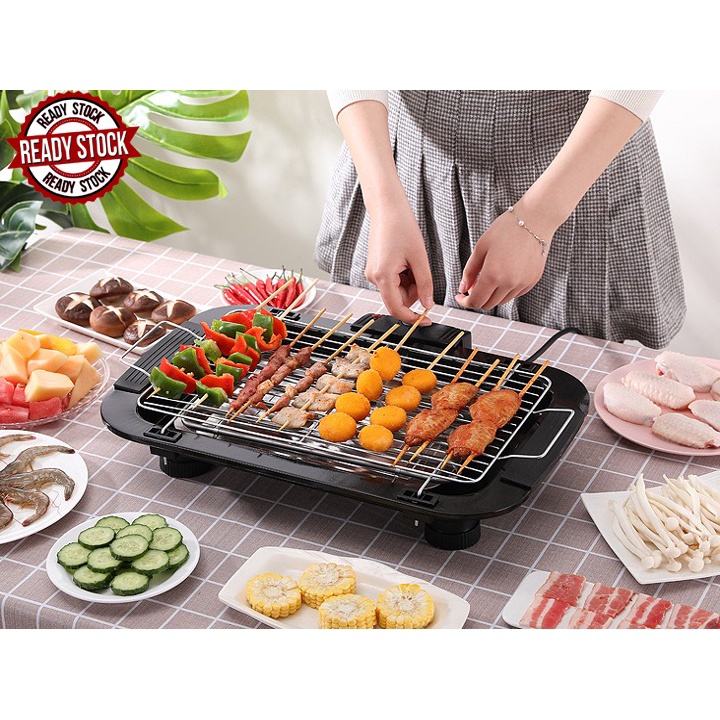 Electric Smokeless Grill Barbeque Korean BBQ Pan Teppanyaki Cookware ...
