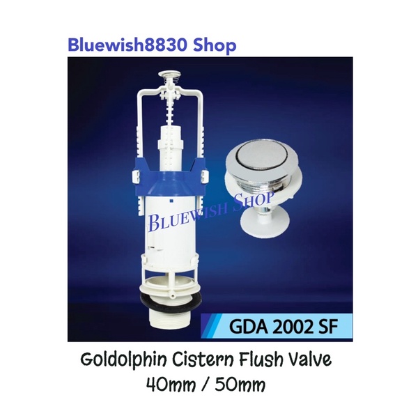 GOLDOLPHIN (GDA 2002SF)CHROME SINGLE PRESS BUTTON TOILET CISTERN FLUSH ...