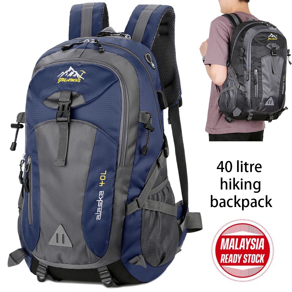 40L Hiking Backpack Waterproof Outdoor Backpack Beg Hiking Beg Ransel ...