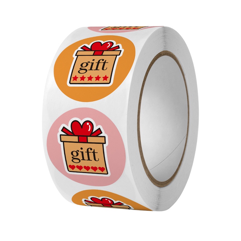 500 Pcs/Roll 1 Inch Round Gift Stickers Children'S Reward Sticker Gift ...