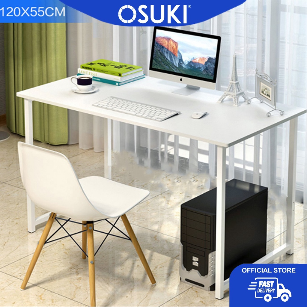 OSUKI Japan High Quality Modern Office Table - White (120 x 55cm ...