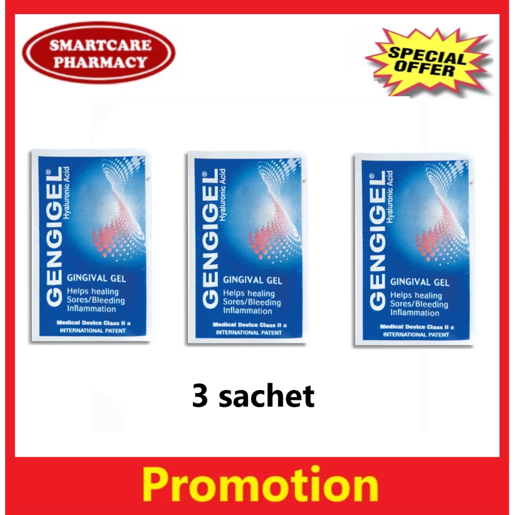 3 sachet GENGIGEL GINGIVAL GEL | Shopee Malaysia