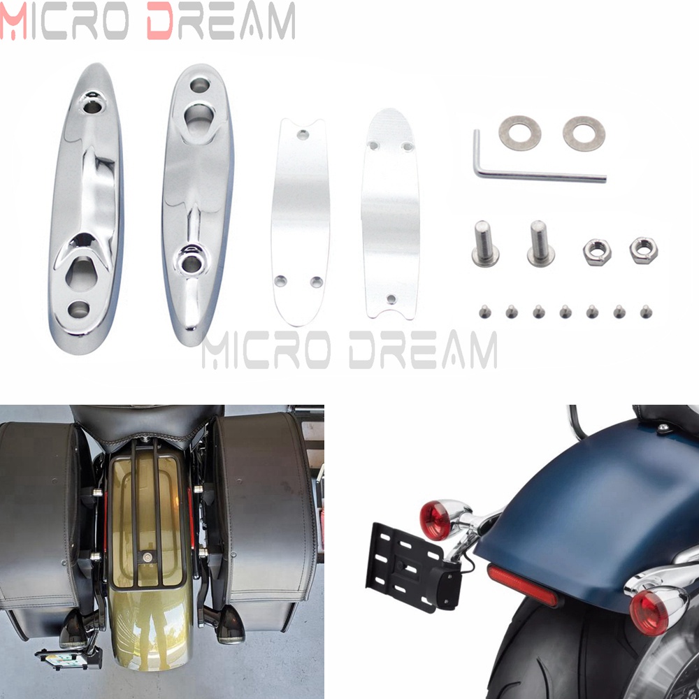 Chrome Motorcycle Rear Turn Signals Relocation Kit Indicator Bracket ...