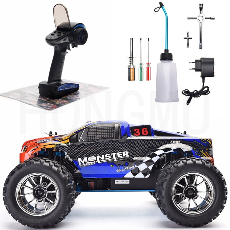 HSP RC Car 1:10 Scale Two Speed Off Road Monster Truck Nitro Gas Power ...
