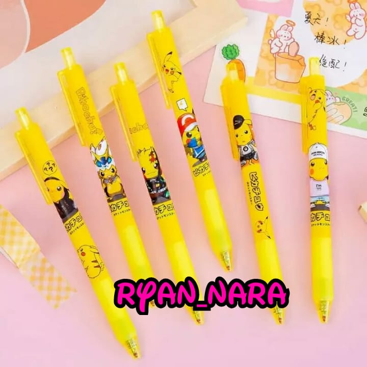 Pokemon Pikachu Ryan Nara Anime Character Gel Pen Stationery | Shopee ...