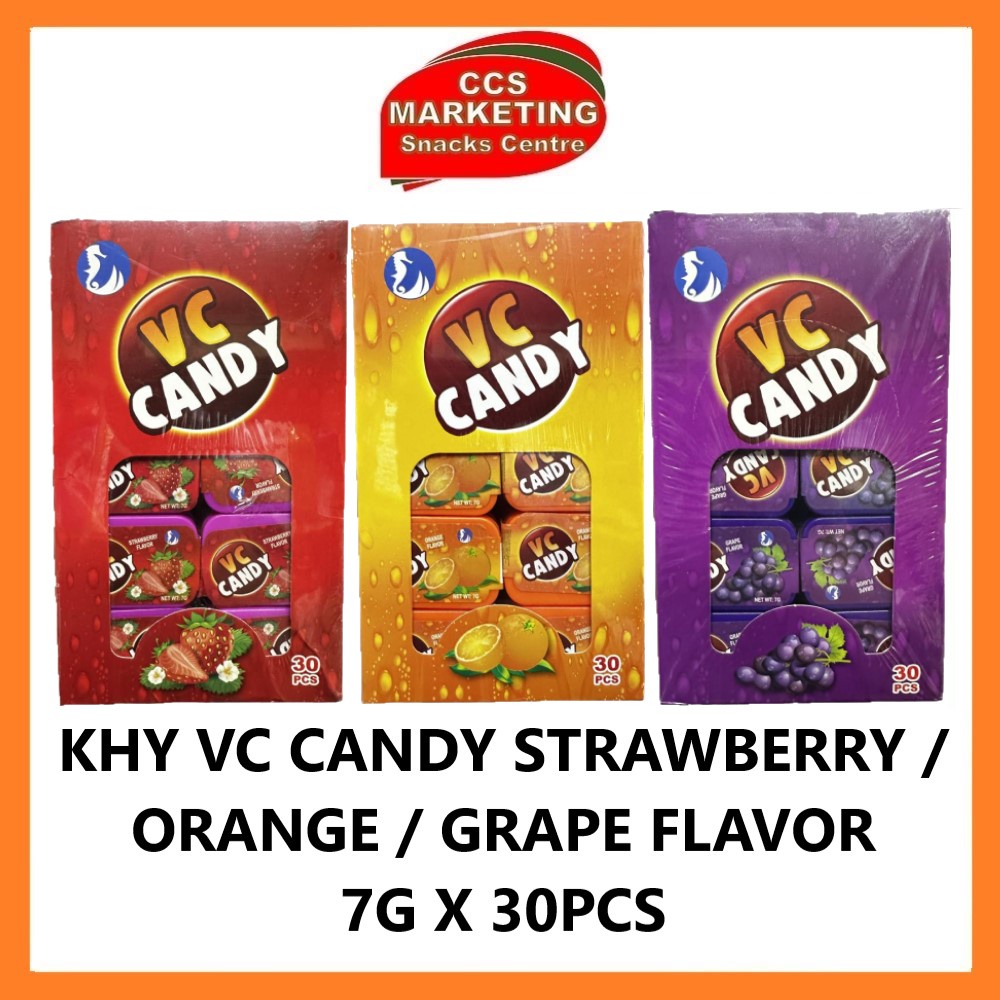 CCS KHY Vc Candy Strawberry / Orange / Grape Flavor ( 7g x 30pcs ...