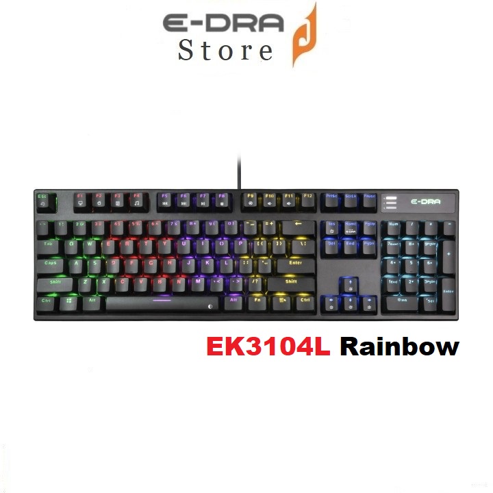 Edra EK3104L Rainbow Mechanical Keyboard (Blue / Brown / Red) | Shopee ...