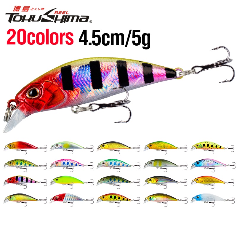 1PC 4.5cm/5g Sinking Minnow Umpan Mancing Laser Trolling Ikan Gewang ...
