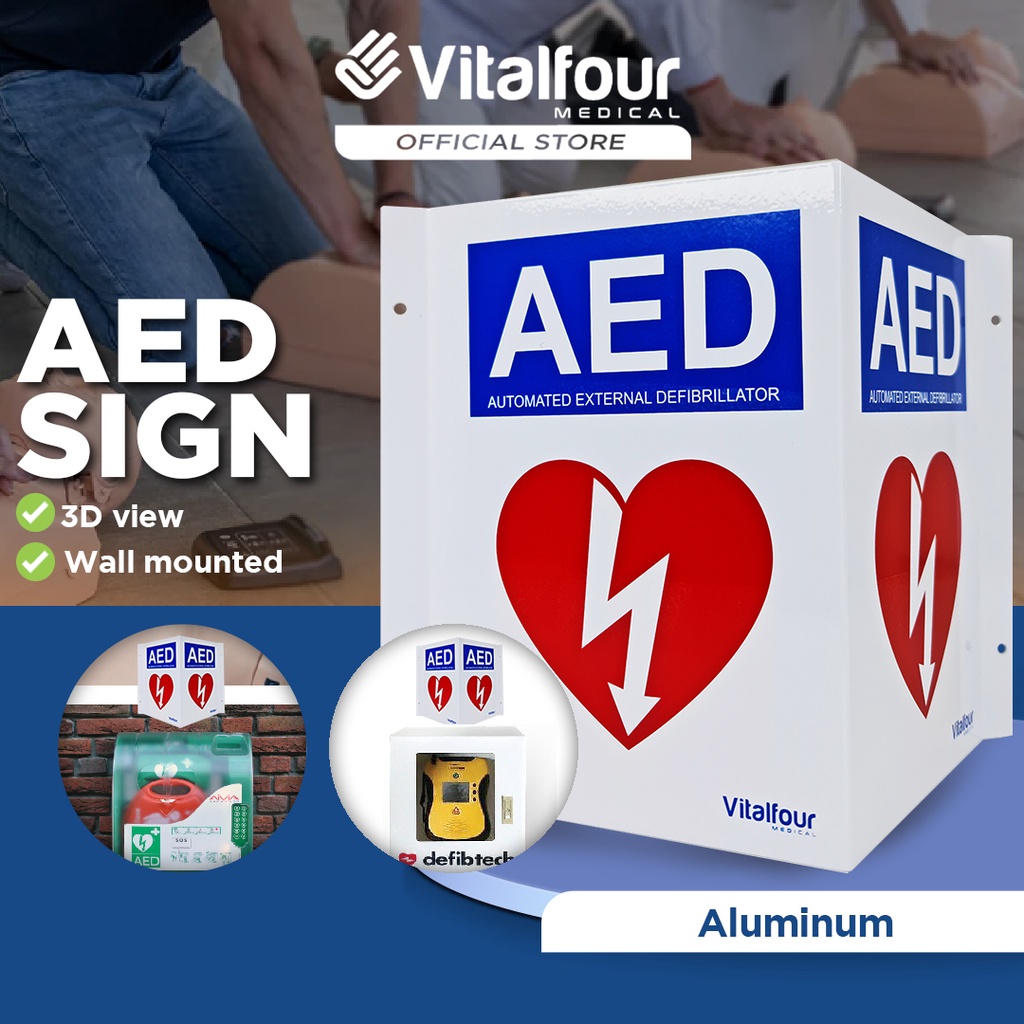 Aluminum Triangular AED Wall Signage | Shopee Malaysia