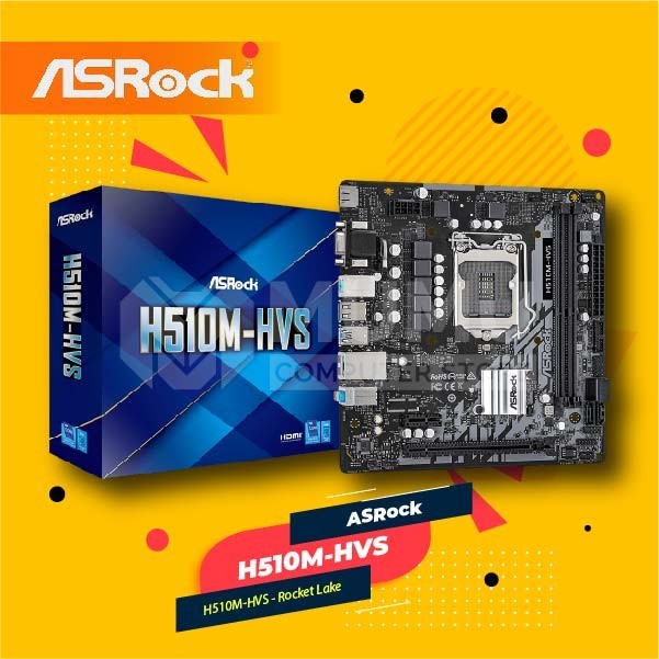 Asrock H510M-HVS Intel LGA1200 H510 DDR4 Rocket Lake Motherboard ...