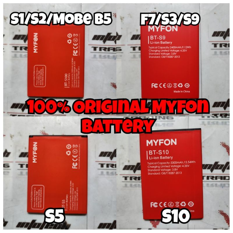 100% Original Myfon Battery For S1 S2 MOBE B5 S3 S9 F7 S5 | Shopee Malaysia
