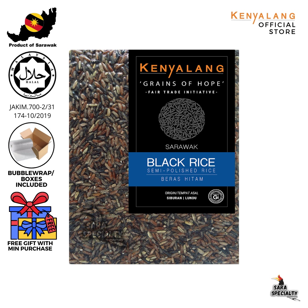 [READY STOCK] 1kg Sarawak Black Rice / Beras Hitam Sarawak / 砂拉越黑糙米 ...