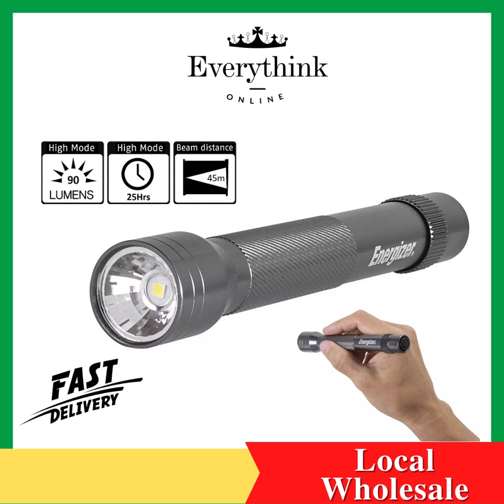 ENERGIZER LCM2A5 / LCM2AA 90 LUMENS METAL LED LIGHT TORCHLIGHT ...