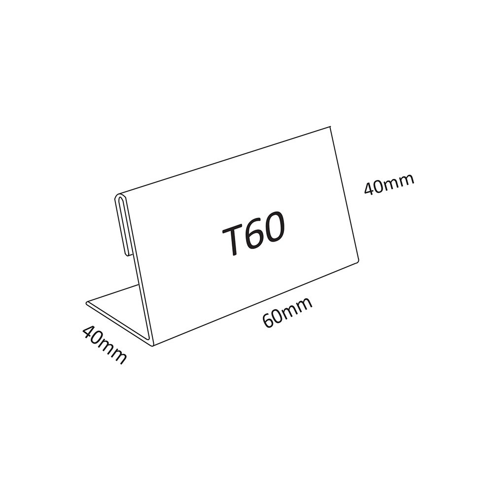T60 ACRYLIC DISPLAY CARD STAND- L-SHAPE (60MM X 35MM) | Shopee Malaysia