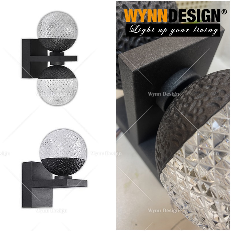 Wynn Design Outdoor Wall Lamp Up Down Light Ball Shape Effect Light Led ...