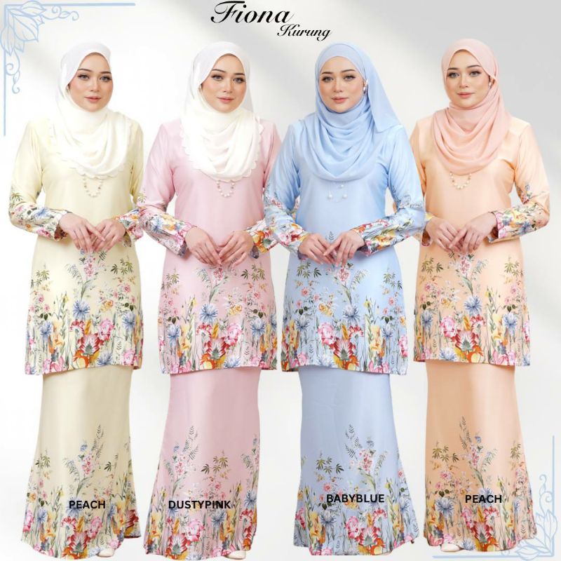 Kurung Fiona Printed Koleksi Raya 2023 by RANIA | Shopee Malaysia