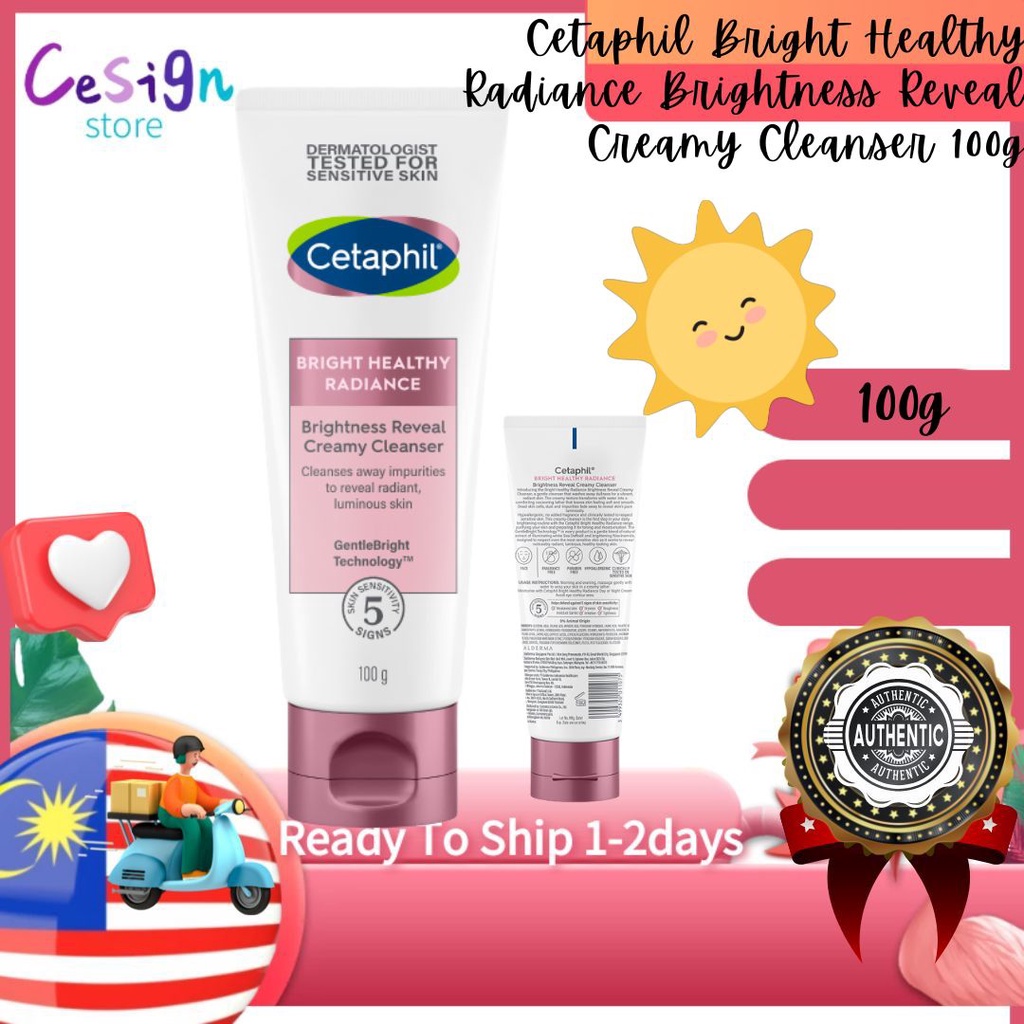 Cetaphil Bright Healthy Radiance Brightness Reveal Creamy Cleanser 100g ...