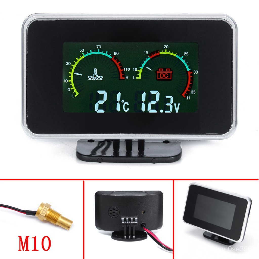 Ready Stock 2 In 1 Meter Voltage Pressure/Water Temp Sensor 12V-24V ...