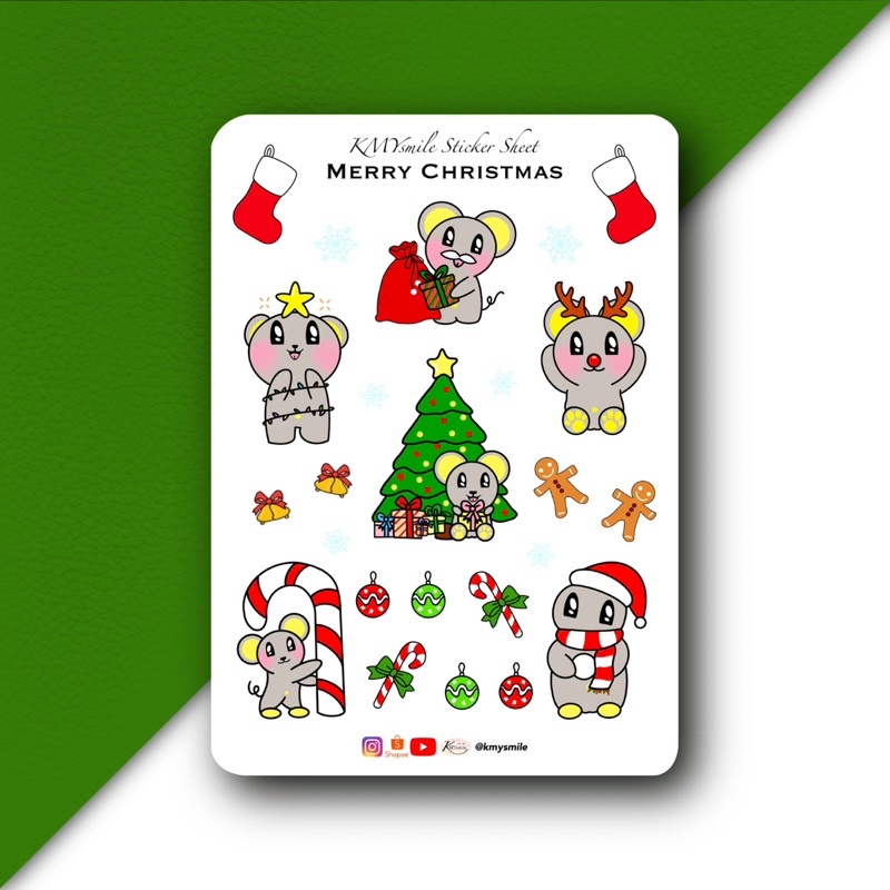 Sticker planner Sticker cute Kei Merry Christmas gift present sticker ...