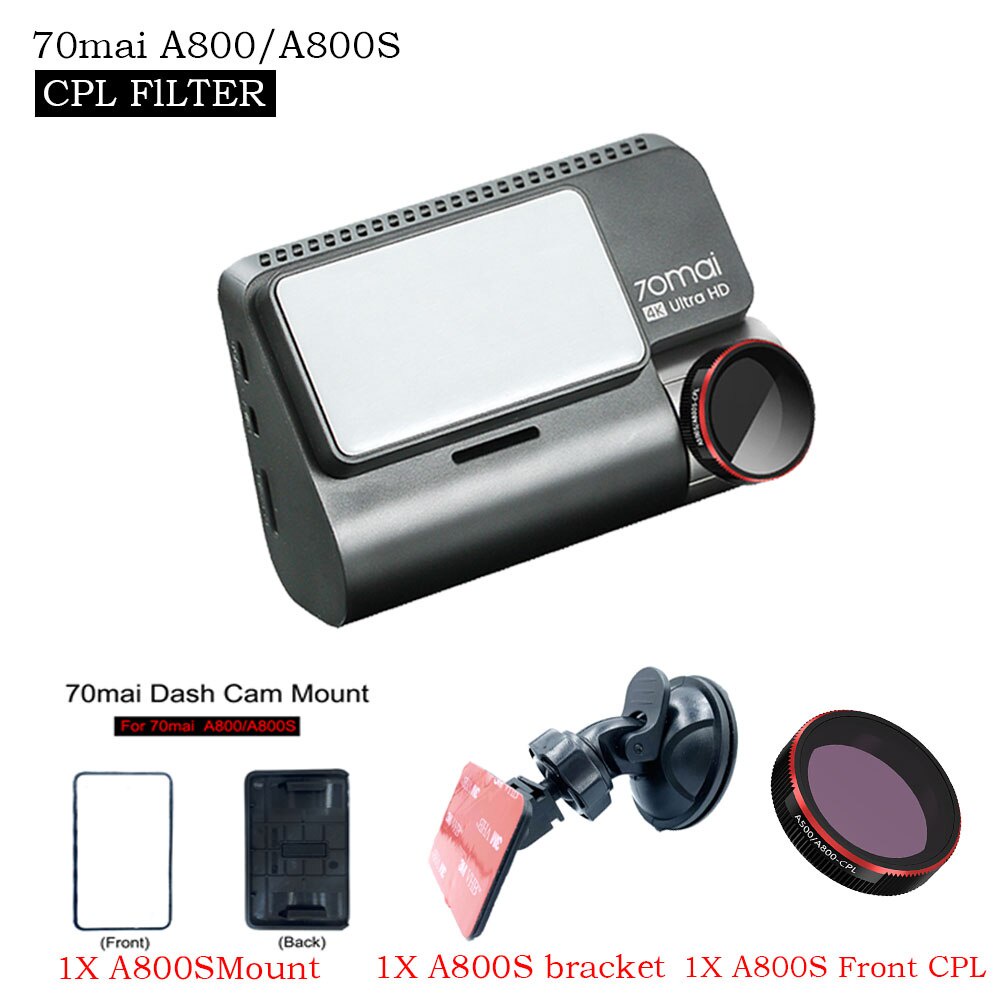 70Mai Dash Cam For A800S CPL Filter Or RC06 Rear Camera CPL Filter For ...