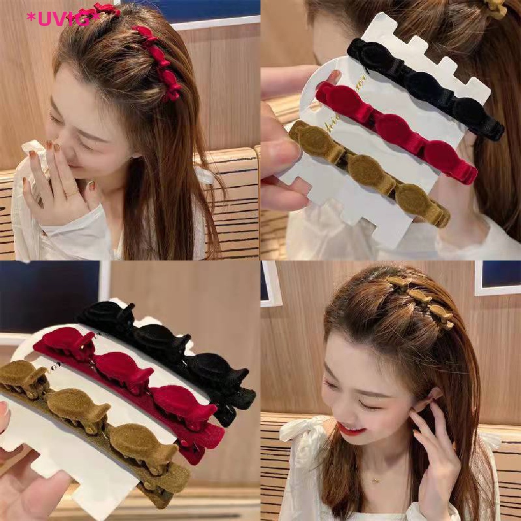 UVIG> Flocked Bangs Hair Clip Headwear Duckbill Hair Claws Barrettes ...