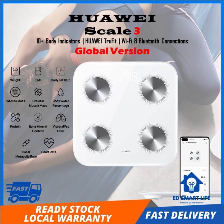 Huawei Scale 3 Bluetooth 5.0 Balance Test Digital LED Display BMI ...