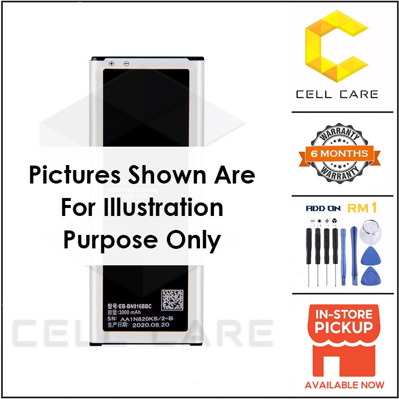 CellCare Battery Bateri Compatible For SM Note 4 N910S N910 EB-BN910BBK (3220 mAh) | Shopee Malaysia