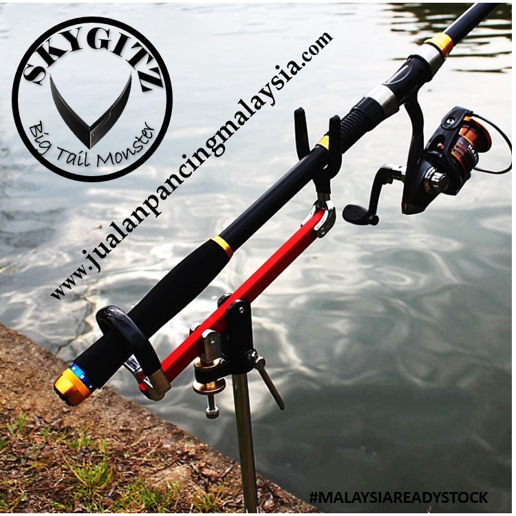 SKYGITZ MALAYSIA PANCANG IKAN PANCING Metal Steel Holder Rod Stand (U ...